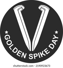 Golden Spike Day Symbol Vector Stock Vector (Royalty Free) 2190923673 ...