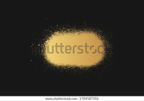 Golden Spray Paint Frame Gold Airbrush Stock Vector (Royalty Free ...