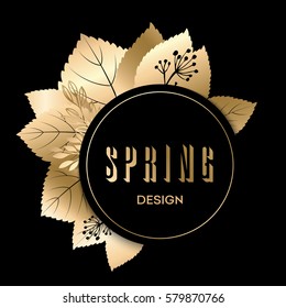 Golden Spring Design Vector Illustration Big Stock Vector (Royalty Free ...