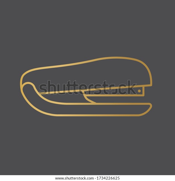 Golden Stapler Icon Vector Illustration Stock Vector (Royalty Free ...