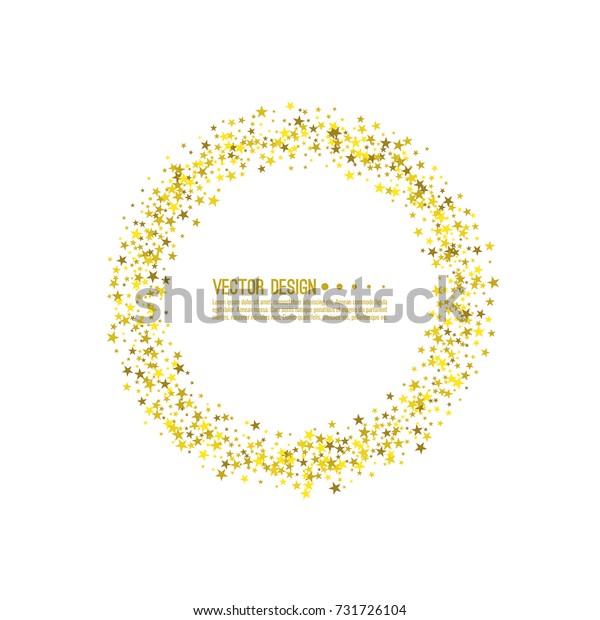 Golden Star Circlel Abstract Vector Background Stock Vector (Royalty ...