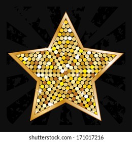 Golden Star Oldstyle Vector Stock Vector (Royalty Free) 171017216 ...
