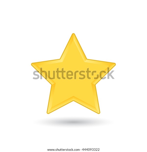 Golden Star Reflection On White Background Stock Vector (Royalty Free ...