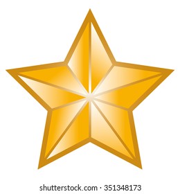 Golden Star Symbol Stock Vector (Royalty Free) 351348173 | Shutterstock