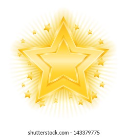 Yellow Star Vector Eps10 Illustration Stock Vector (Royalty Free) 143034361
