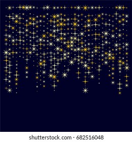 Golden Stars Falling Down Vector Cosmic Stock Vector (Royalty Free ...