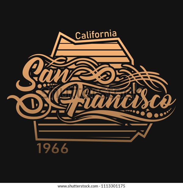 Golden States Label Concept Vector Illustration Stock Vector (Royalty ...