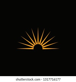 Golden Sun Logo Design Stock Vector (Royalty Free) 1317716177 ...