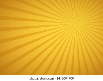 Golden Sun Rays Vector Illustration Retro: เวกเตอร์สต็อก (ปลอดค่า ...