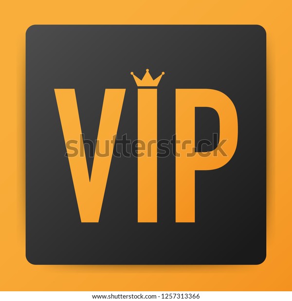 Golden Symbol Exclusivity Label Vip Glitter Stock Vector (Royalty Free ...