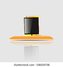 Golden Tabletvector Illustration Stock Vector (Royalty Free) 538324738 ...