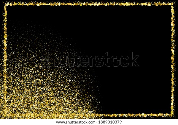 Golden Texture Frame Gold Dust Banner Stock Vector (Royalty Free ...