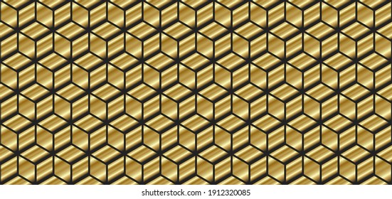 Golden Texture Seamless Geometric Pattern Golden Stock Vector (Royalty ...