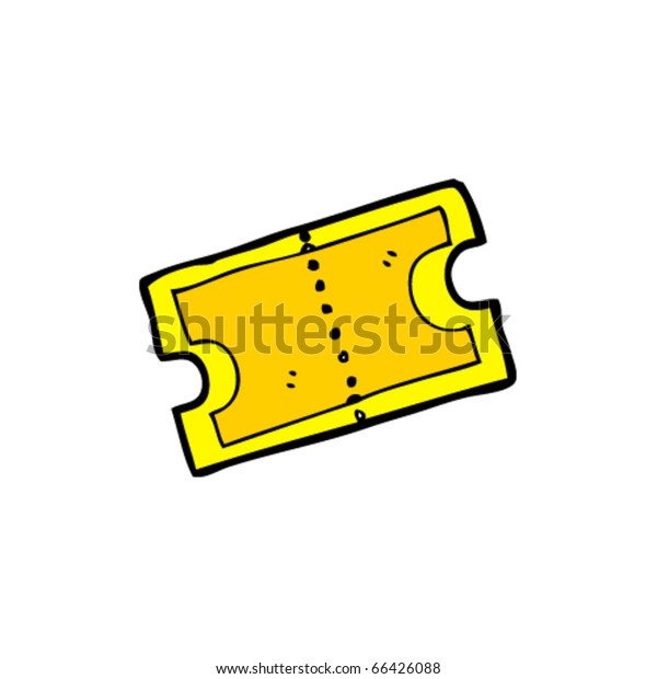 Golden Ticket Cartoon Stock Vector (Royalty Free) 66426088