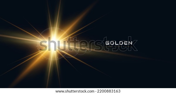 Golden Transparent Lens Flare Effect Golden Stock Vector (Royalty Free ...