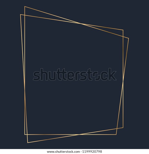 Golden Trapezoid Frame Template Vector Stock Vector (Royalty Free ...