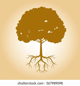 Golden Tree Roots Vector Illustration: เวกเตอร์สต็อก (ปลอดค่าลิขสิทธิ์ ...