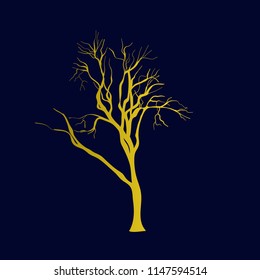 Golden Tree Vector Logo Icon Symbol: vector de stock (libre de regalías ...