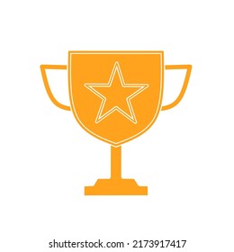 Golden Trophy Icon Vector Trendy Design Stock Vector (Royalty Free ...