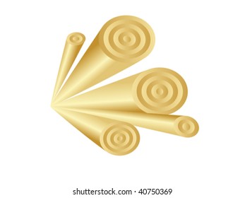 Golden Tubes Vector Illustration Stock Vector (Royalty Free) 40750369 ...