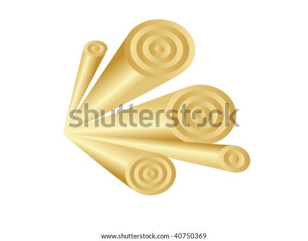 Golden Tubes Vector Illustration Stock Vector (Royalty Free) 40750369 ...