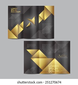 Golden Vector Brochure Template Design Stock Vector (Royalty Free ...