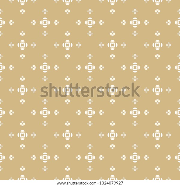 Golden Vector Floral Seamless Pattern Simple Stock Vector (Royalty Free ...