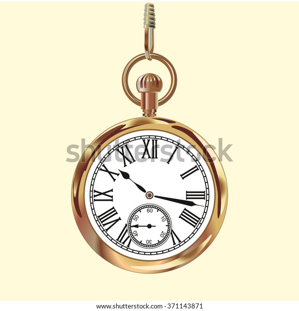 Golden Vintage Pocket Watch Vector Illustration Stock Vector (Royalty ... Golden Vintage Pocket Watch Vector Illustration Stock Vector (Royalty ...