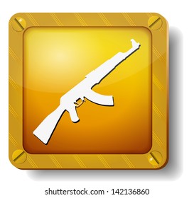 Golden Weapons Icon Stock Vector (Royalty Free) 142136860 | Shutterstock