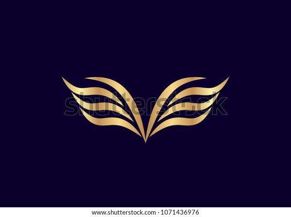 Golden Wings Logo Vector Illustration Stock Vector (Royalty Free ...