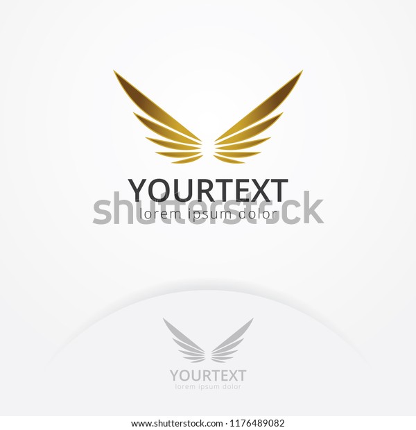 Golden Wings Logo Vector Golden Wing Stock Vector (Royalty Free ...