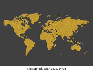 Golden World Map Concept Illustration Gold Stock Vector (Royalty Free ...