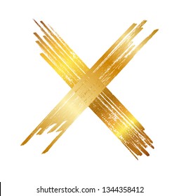 Golden X Sign Stock Vector (Royalty Free) 1344358412 | Shutterstock