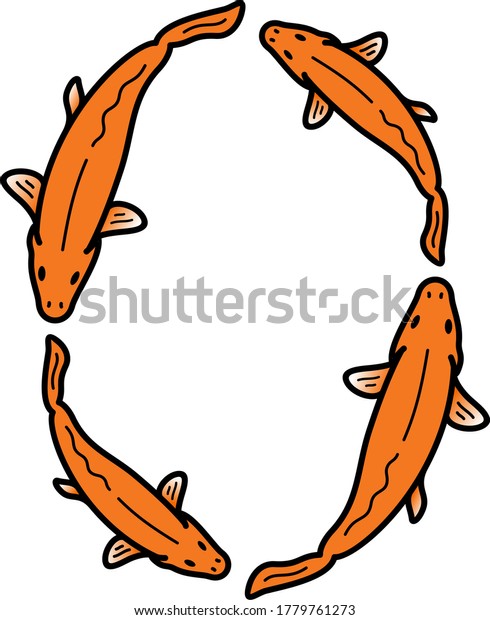 Goldfish Top View Vector Illustration: เวกเตอร์สต็อก (ปลอดค่าลิขสิทธิ์ ...