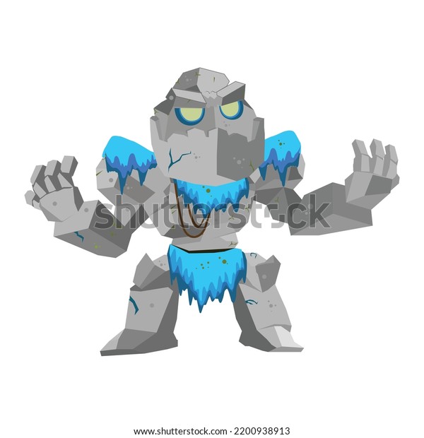 Golem Art Illustration Monster Elements Stock Vector (Royalty Free ...