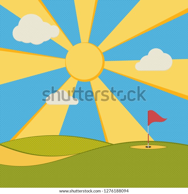Golf Background Abstract Golf Course Hole Stock Vector (Royalty Free ...
