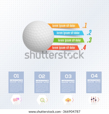 Golf Ball Concept Infographics Design Stock Vector (Royalty Free) 366904787 - Shutterstock