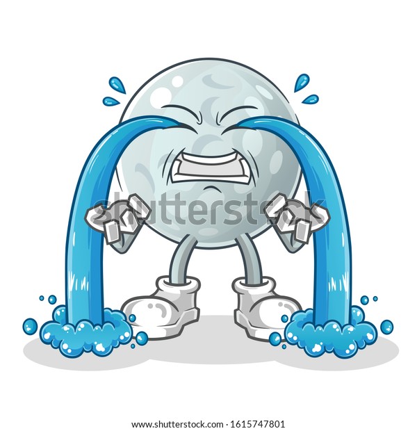 Golf Ball Crying Lots Tears Cartoon Stock Vector (Royalty Free ...