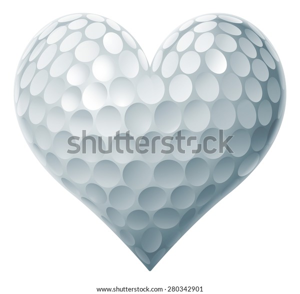 Golf Ball Heart Concept Heart Shaped Stock Vector (Royalty Free ...