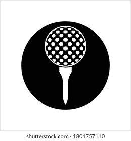 Golf Ball On Tee Icon Vector Stock Vector (Royalty Free) 1801757110 ...