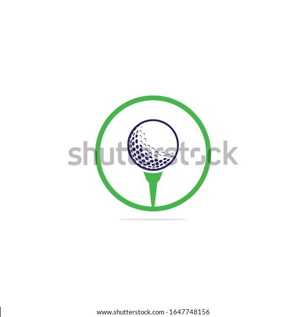 Golf Ball On Tee Logo Vector Stock Vector (Royalty Free) 1647748156 ...