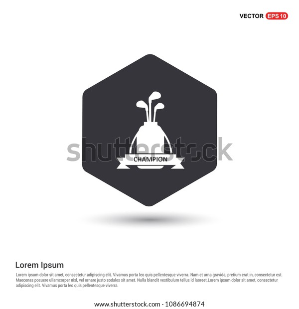 Golf Bat Icon Hexa White Background Stock Vector (Royalty Free ...