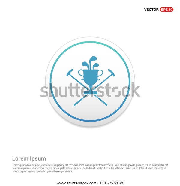 Golf Bat Icon Hexa White Background Stock Vector (Royalty Free ...