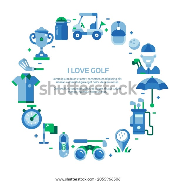 Golf Border Frame Card Template Copy Stock Vector (Royalty Free ...