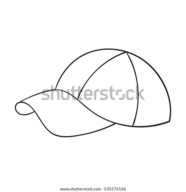 Golf Cap Icon Outline Style Isolated Stock Vector (Royalty Free) 530376166