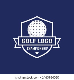 Golf Championship Logo Design Vector Stock Vector (Royalty Free) 1463984030