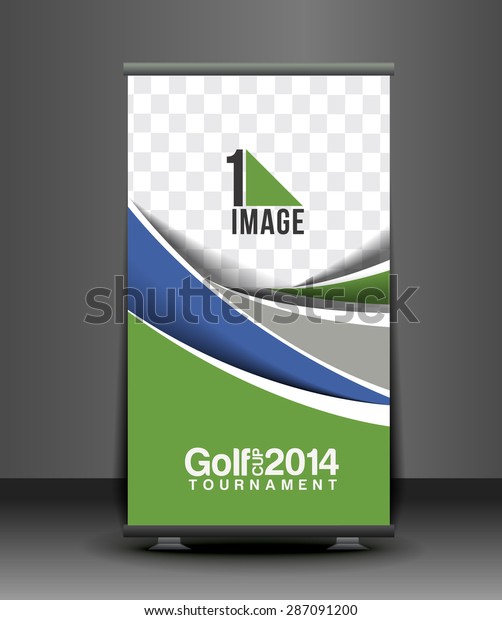 Golf Competition Roll Banner Design Stock Vector (Royalty Free) 287091200