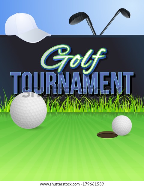 Golf Concept Flyer Poster Ad Design Stock Vector (Royalty Free ...