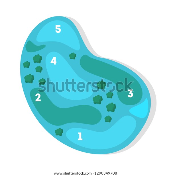 Golf Course Map Plan Golf Championship Stock Vector (Royalty Free ...