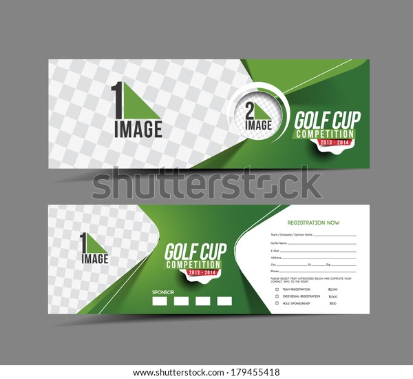Golf Cup Header Banner Design: Vector có sẵn (miễn phí bản quyền ...